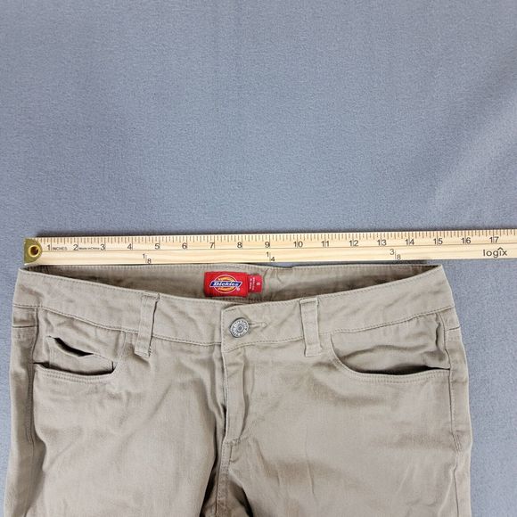 Dickies | Bottoms | Dickies Khaki Pants Girls Sz 9 Flare Y2k Low Rise ...